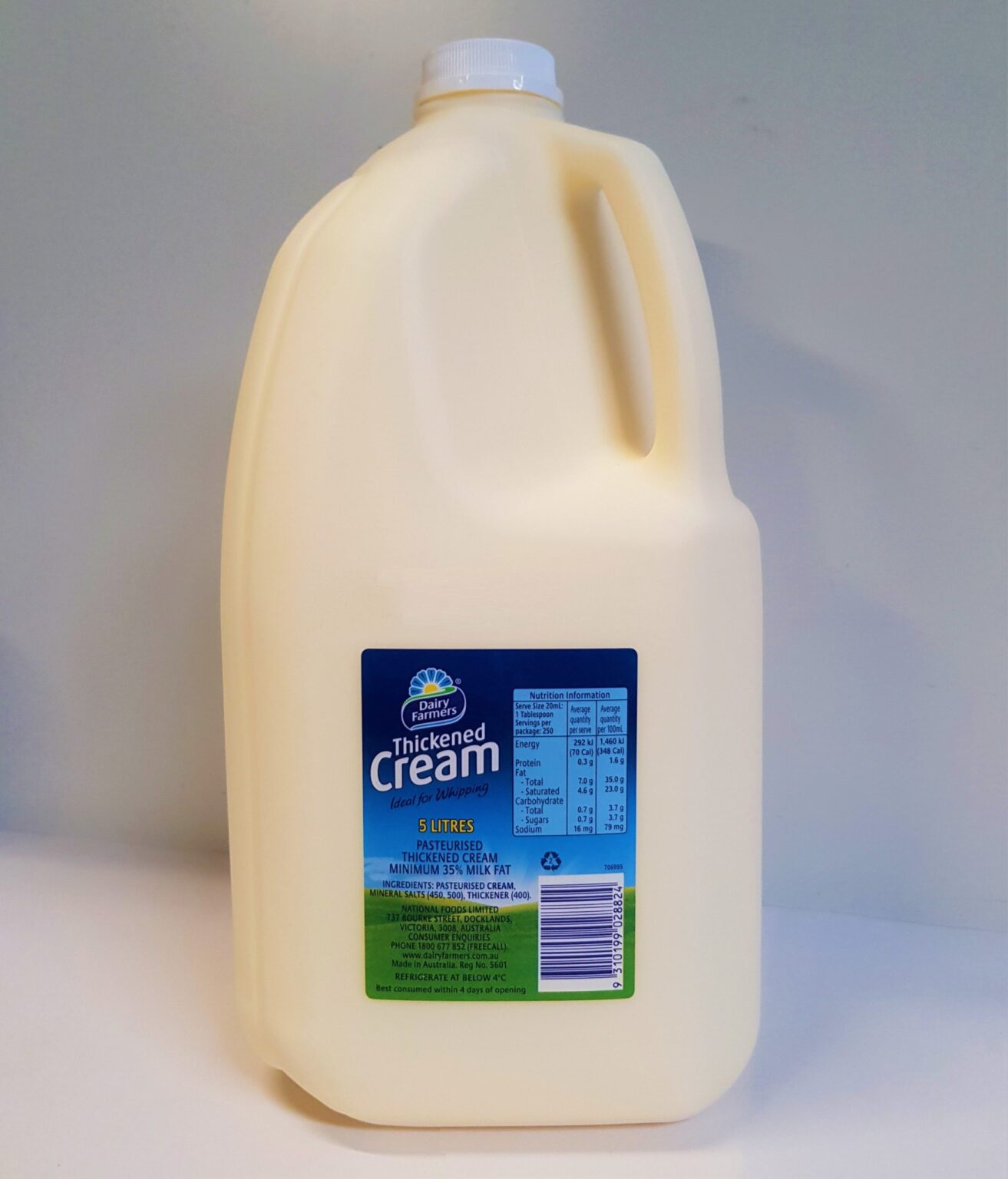 Check Halal status of DAIRY FARMERS THICKENED CREAM 5L, Install Mustakshif