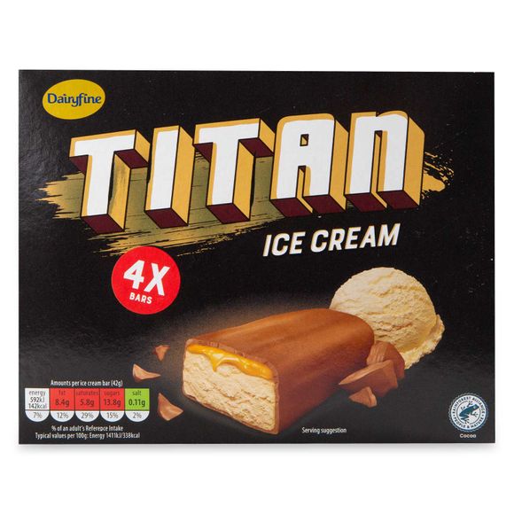 Dairyfine Titan Ice Cream 4x42g is Halal, Install Mustakshif