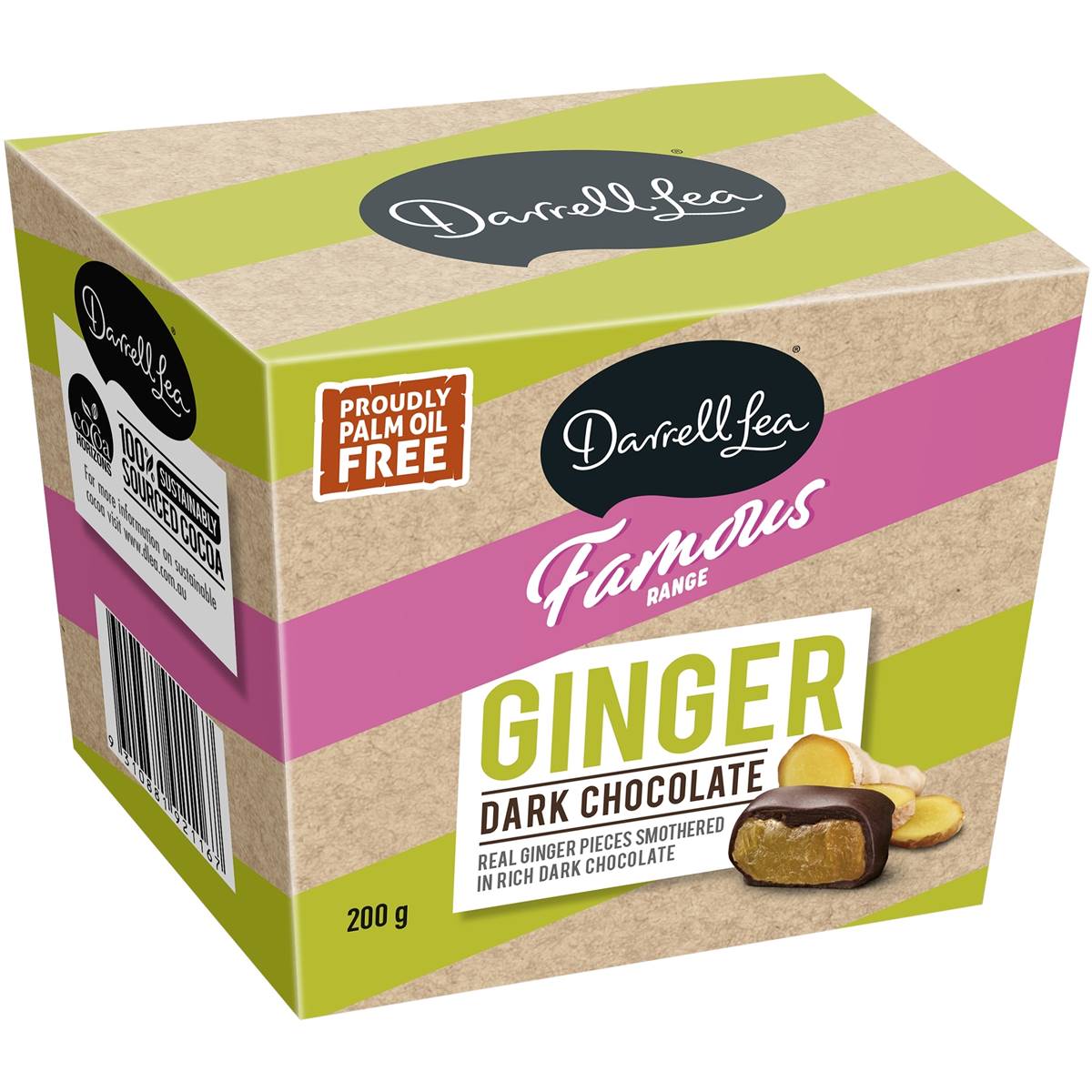 Check Halal status of Darrell Lea Famous Range Ginger Dark Chocolate ...