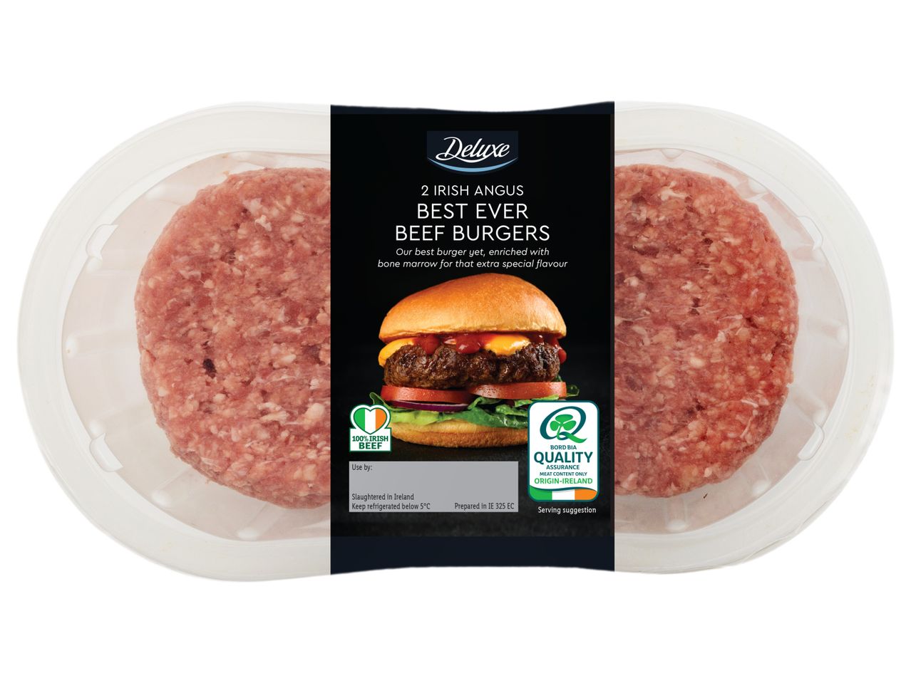 Deluxe 2 Irish Angus Best Ever Beef Burgers 500g is not Halal, Install ...