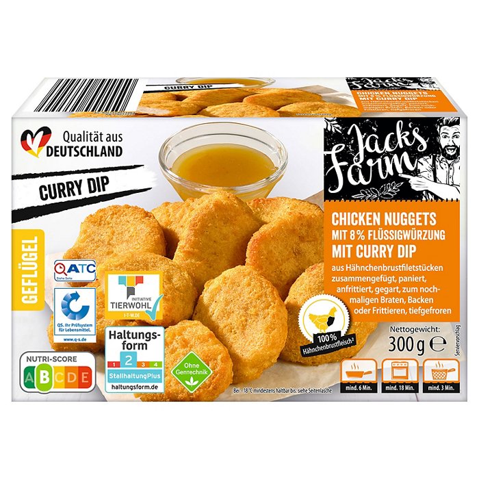 DEUTSCHLAND JACK’S FARM Chicken Nuggets mit Dip 300 g-( Ingredients ...