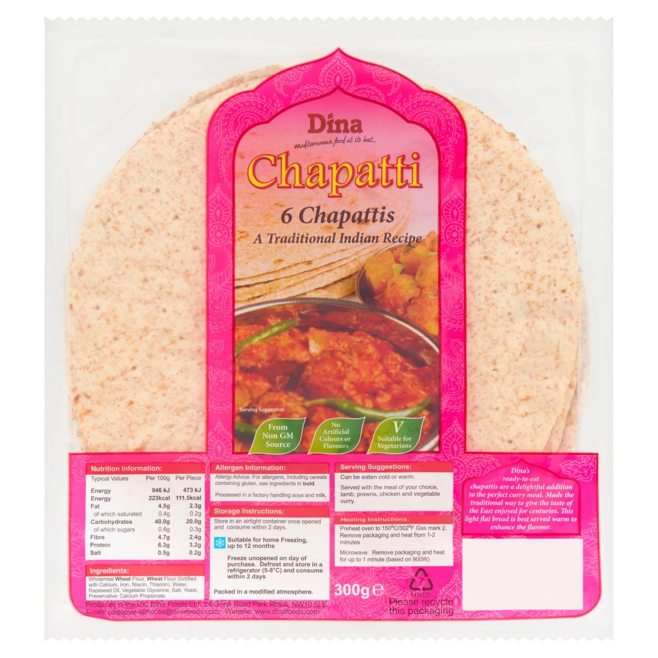 Dina Chapattis 300g is halal suitable | Halal Check