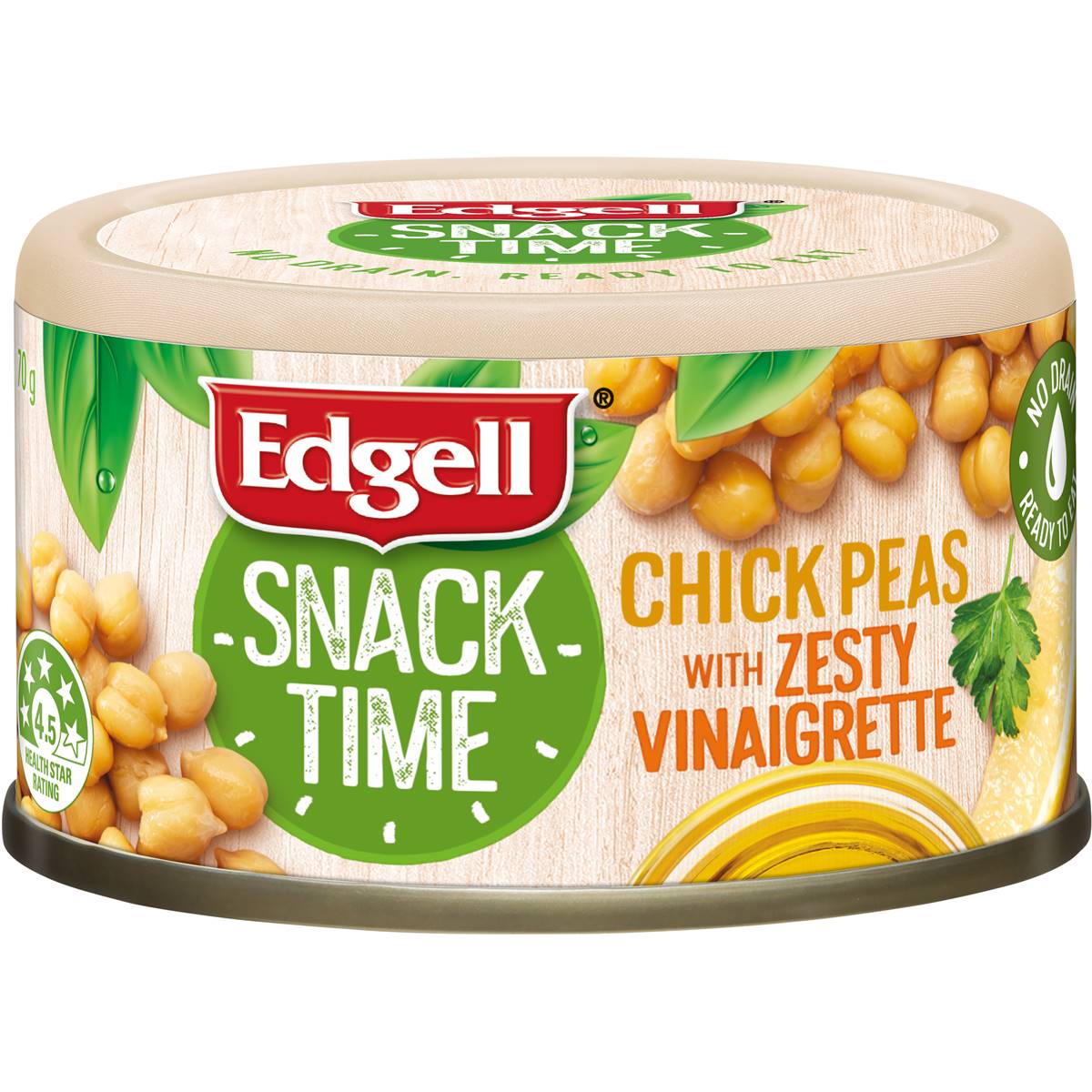 Edgell Snack Time Chickpeas Salad Topper With Zesty Vinaigrette 70g is ...