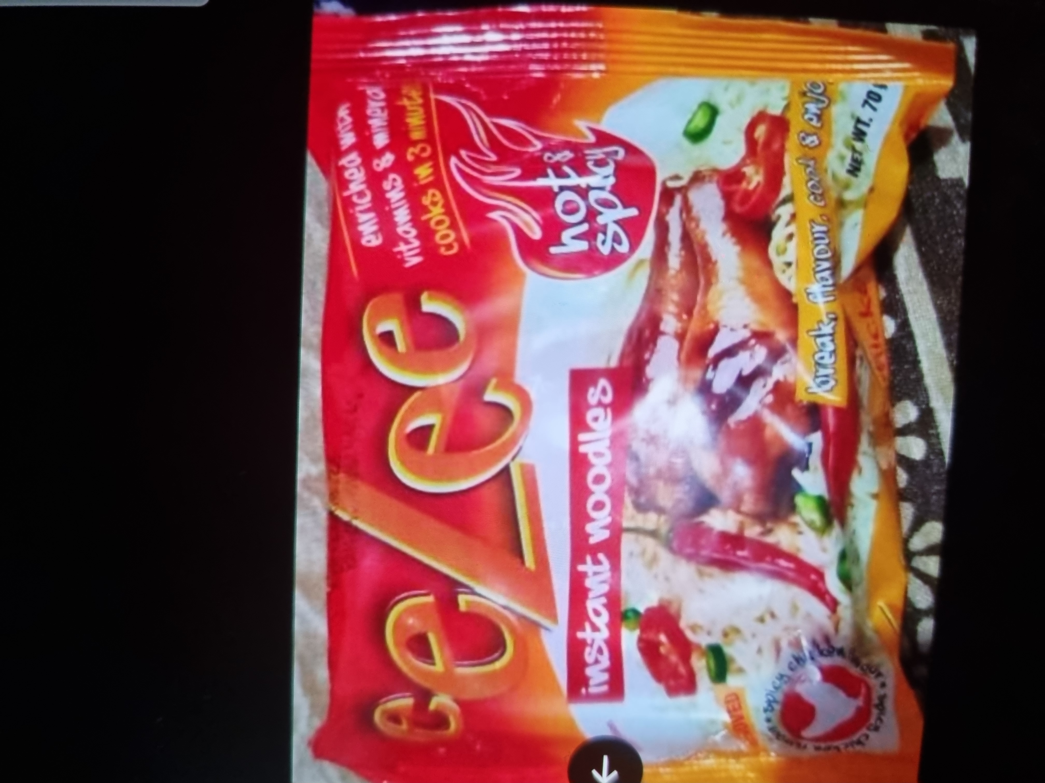 Eezee instant noodles hot and spicy is not Halal, Install Mustakshif