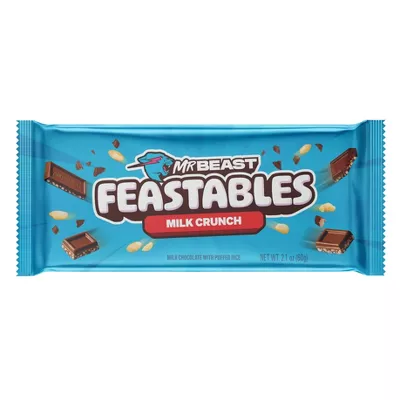 Feastables MrBeast MrBeast Feastables Candy Bar Milk Chocolate Crunch ...