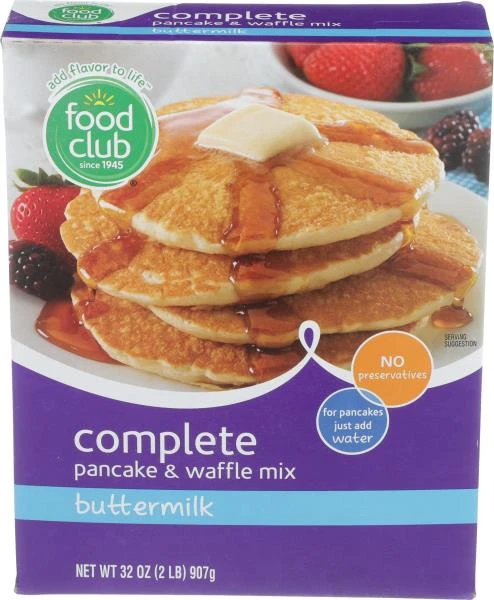 Food Club FOOD CLUB BUTTERMILK COMPLETE PANCAKE & WAFFLE MIX 32 OZ 2.00 ...