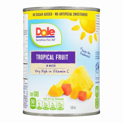 Check Halal status of Dole Canned Tropical Fruits without Added Sugar ...