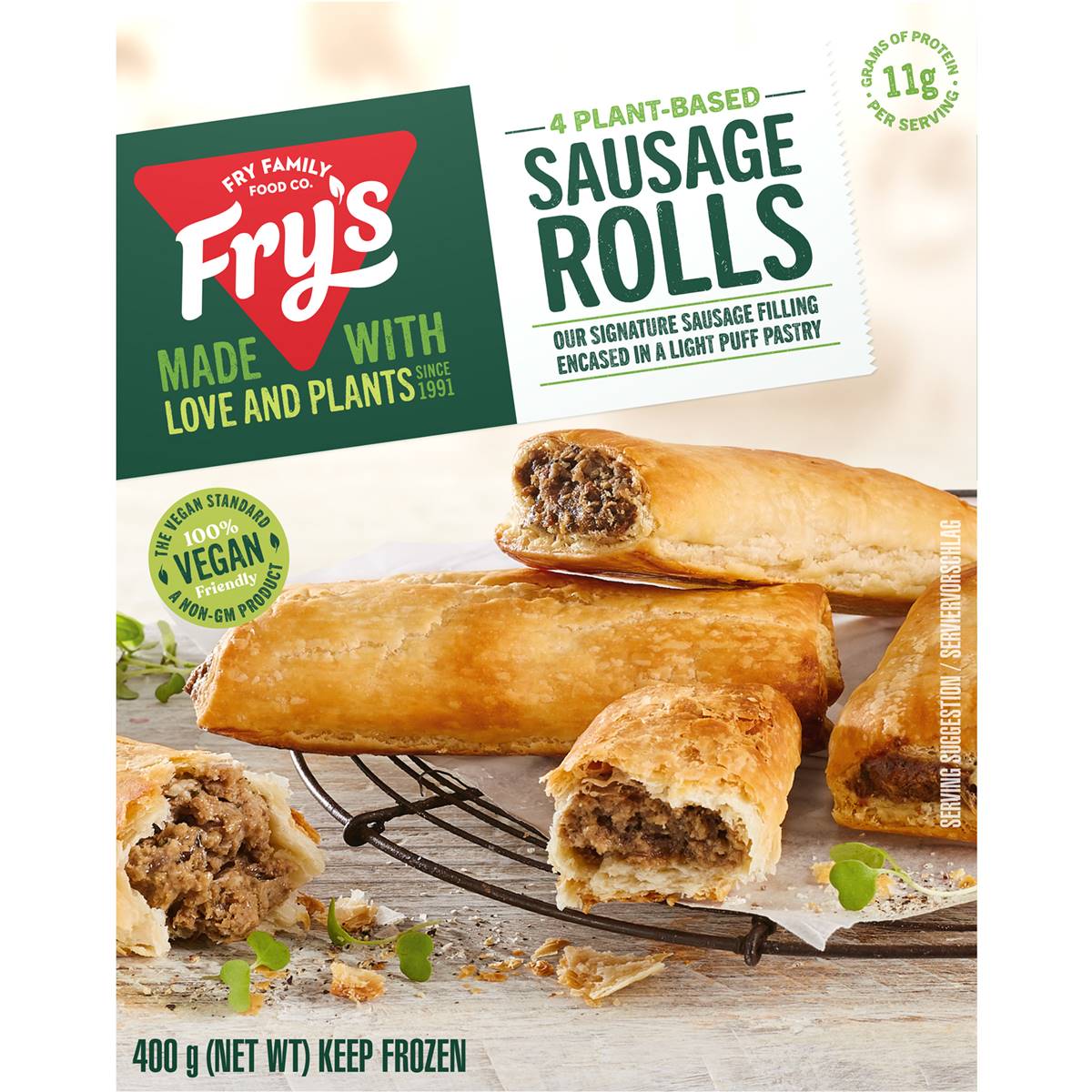Fry's Meat Free Family Sausage Rolls Frozen Meal 400g is halal suitable ...
