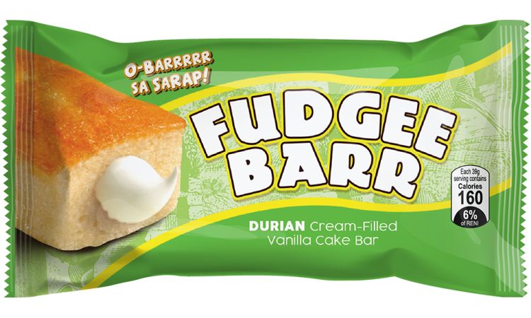 Fudgee Barr Durian Cake Bar - 400 gm is not Halal, Install Mustakshif
