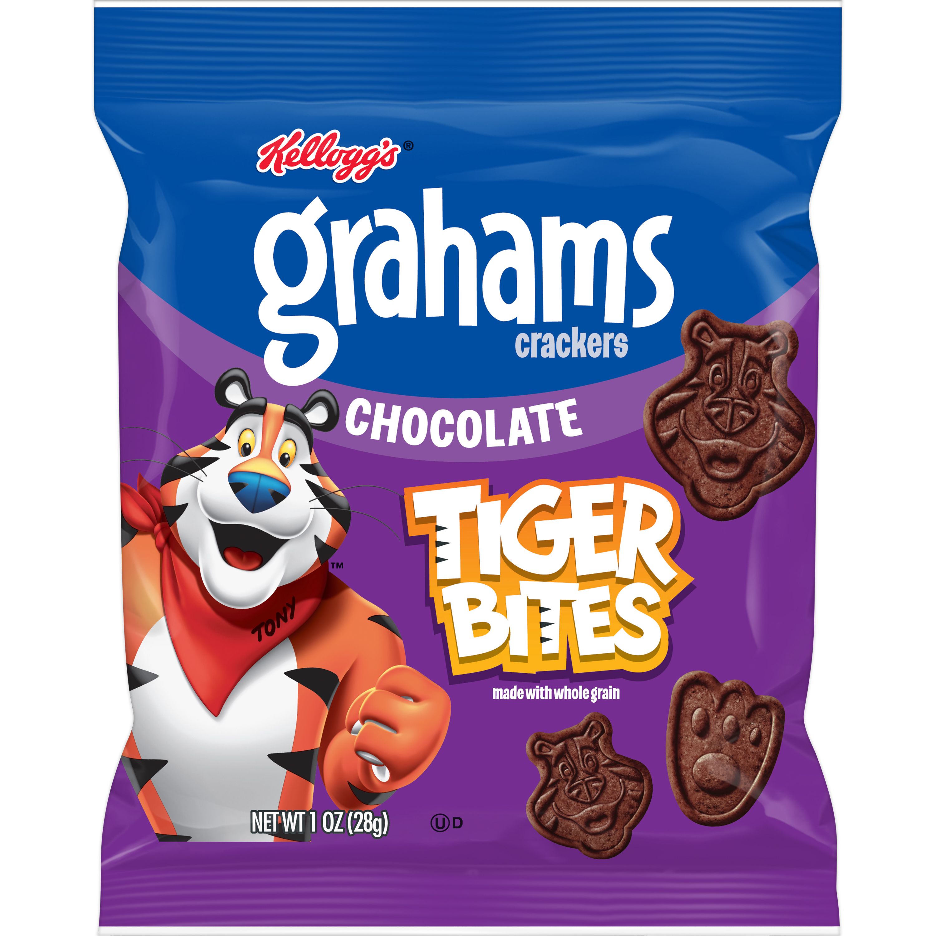 Kellogg's Tiger Bites Chocolate Graham Crackers (1 oz) 28g is Halal ...
