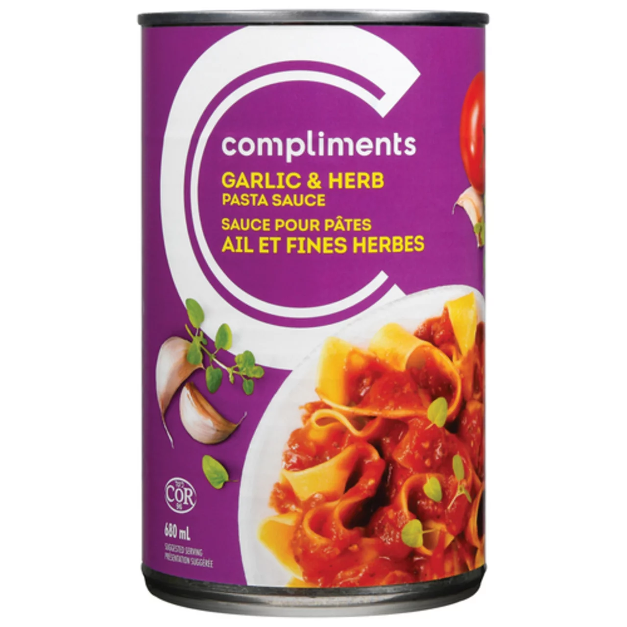 Check Halal, kosher status of Compliments Pasta Sauce Garlic and Herb ...