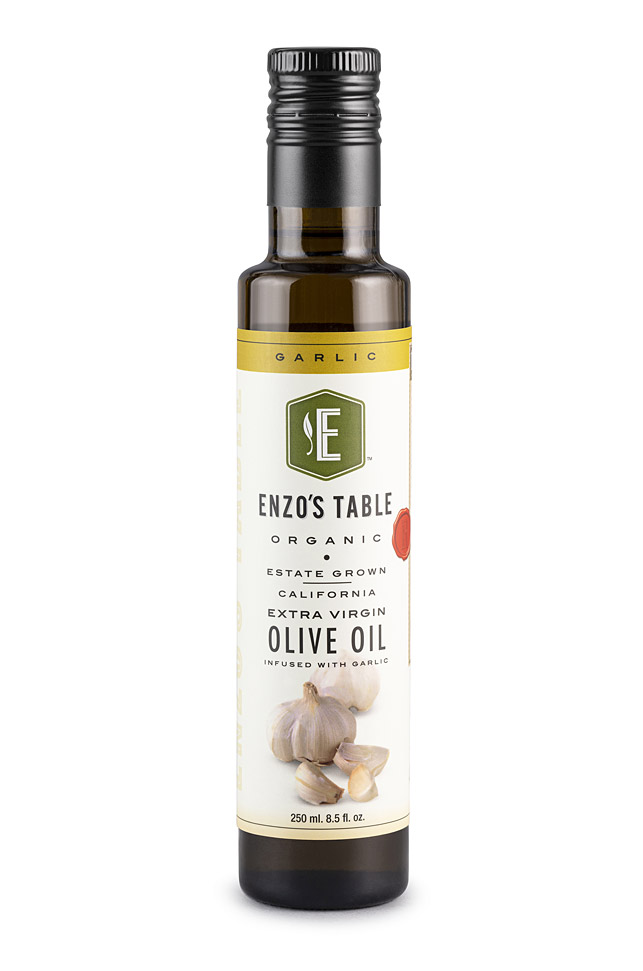 Enzo's Table, Organic Extra Virgin Olive Oil Garlic Infused, 8.5 fl oz ...