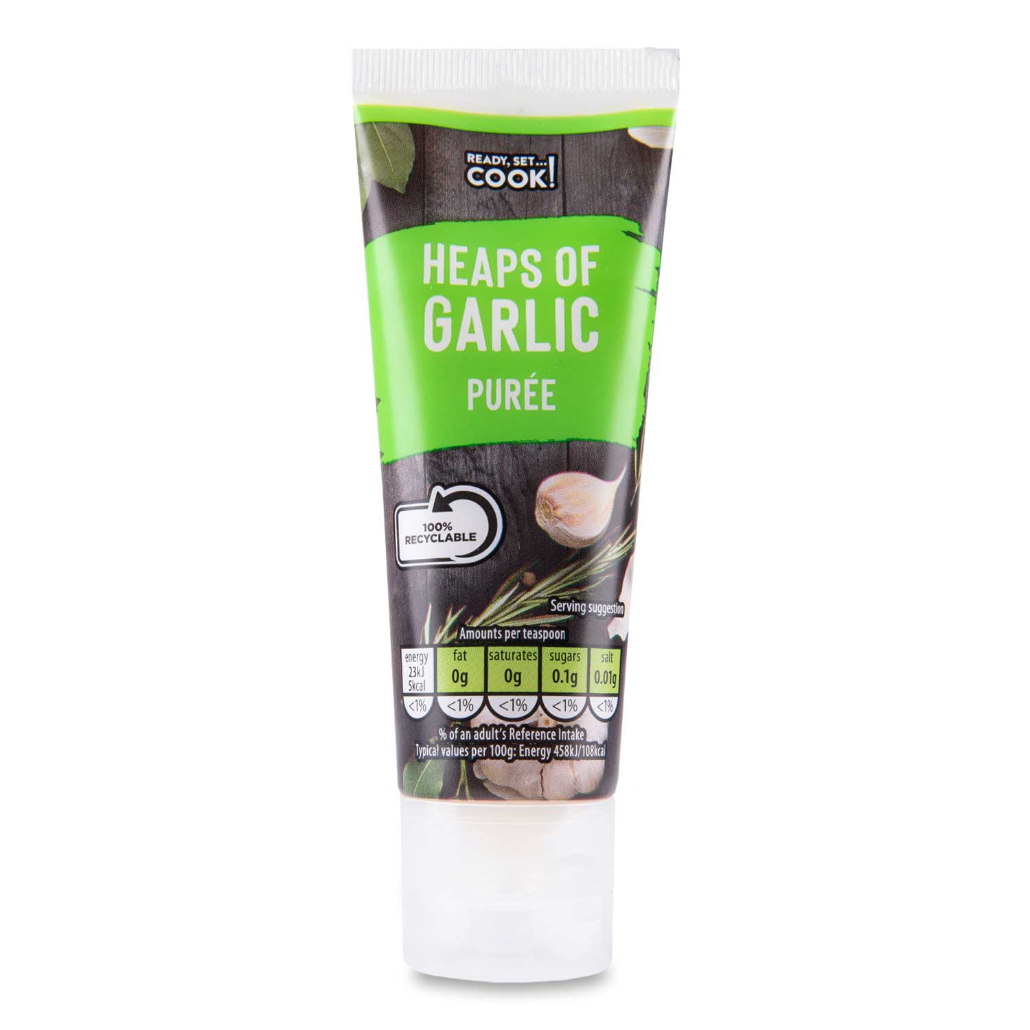 Heaps Of Garlic Purée 75g Ready, Set...Cook! is Halal, Install Mustakshif