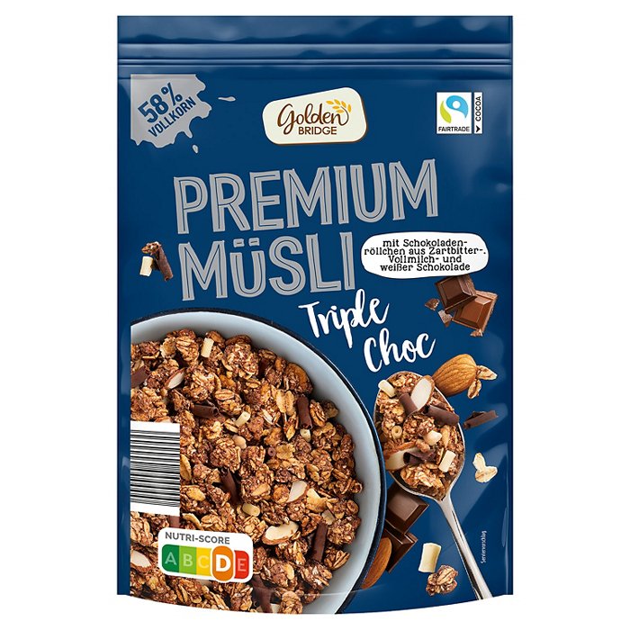 Check Halal status of Golden Bridge Premium Müsli triple choc 500g ...