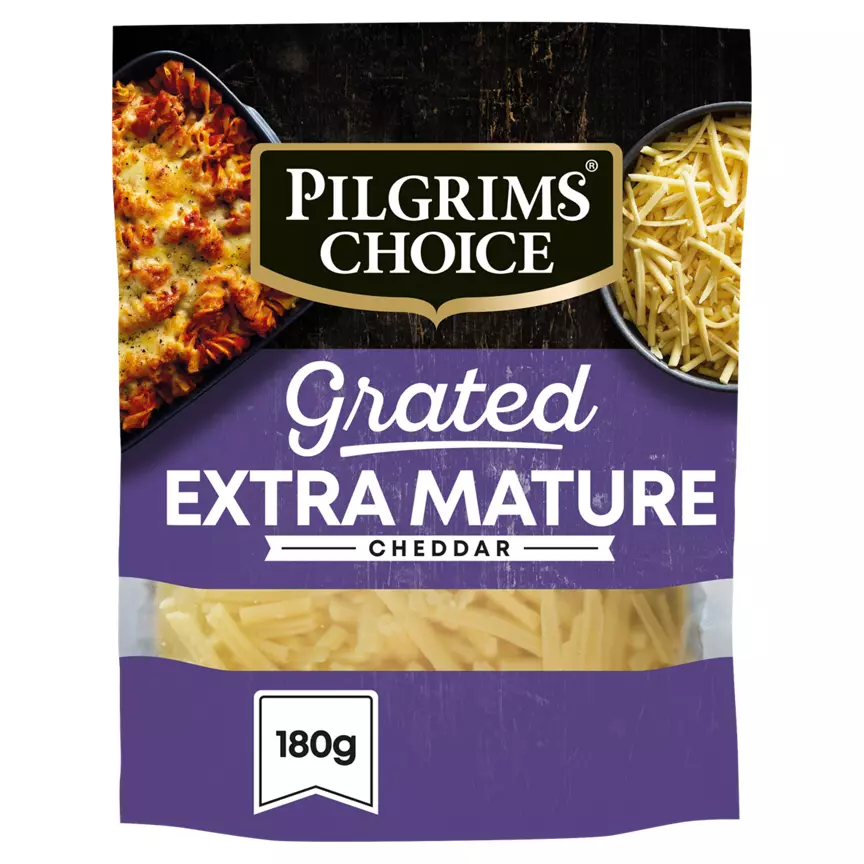 Pilgrims Choice Grated Extra Mature Cheddar 180g is Halal, Install ...