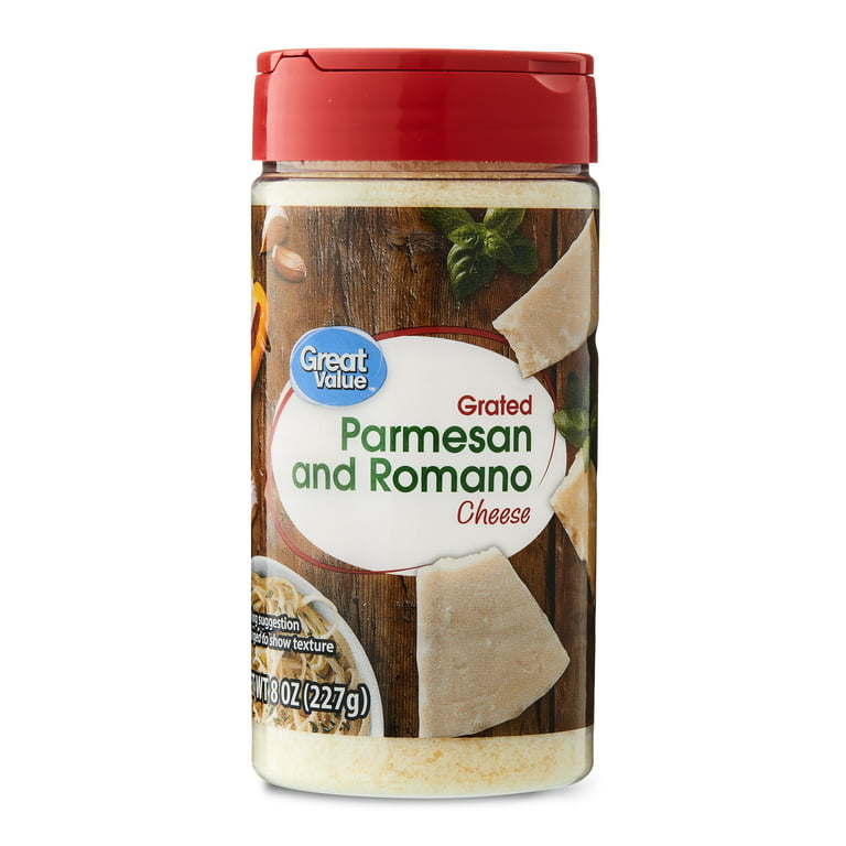 Great value Great Value Grated Parmesan and Romano Cheese, 8 oz Bottle ...