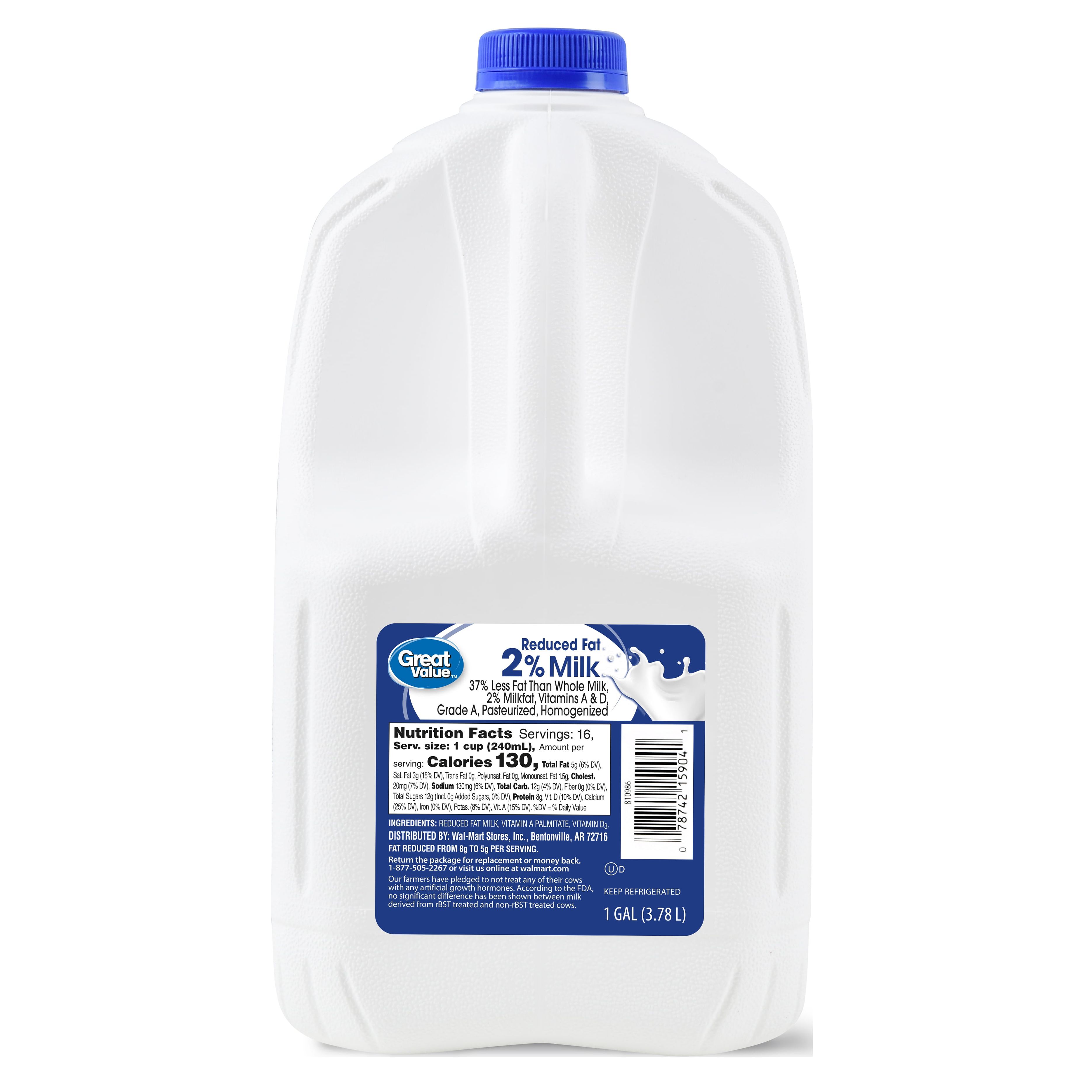 Great Value 2% Reduced Fat Milk, 128 Fl Oz is Halal, Install Mustakshif