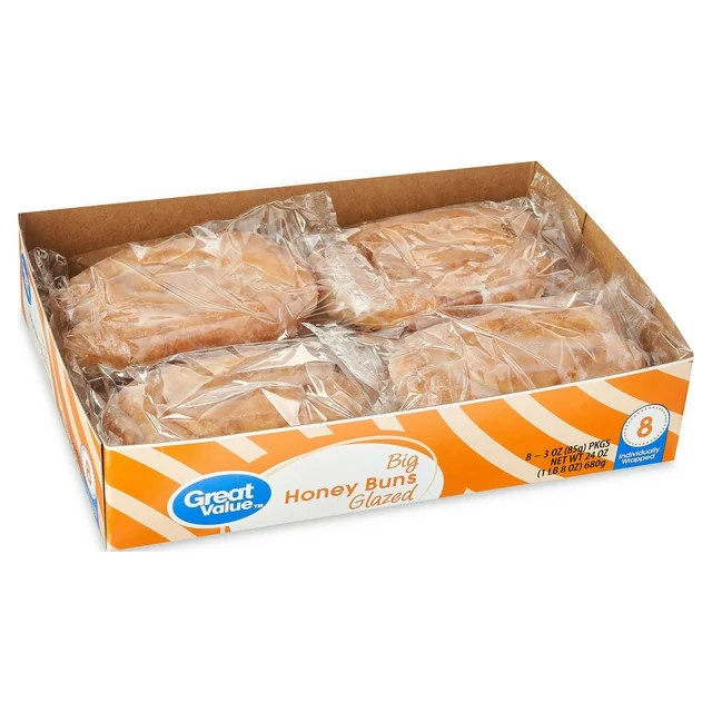 Great Value Big Glazed Honey Buns, 24 oz, 8 Count is not Halal, Install ...