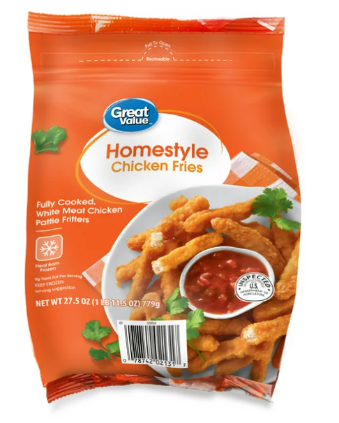 Great Value Homestyle Chicken Fries, 27.5 oz Bag (Frozen) is not halal ...