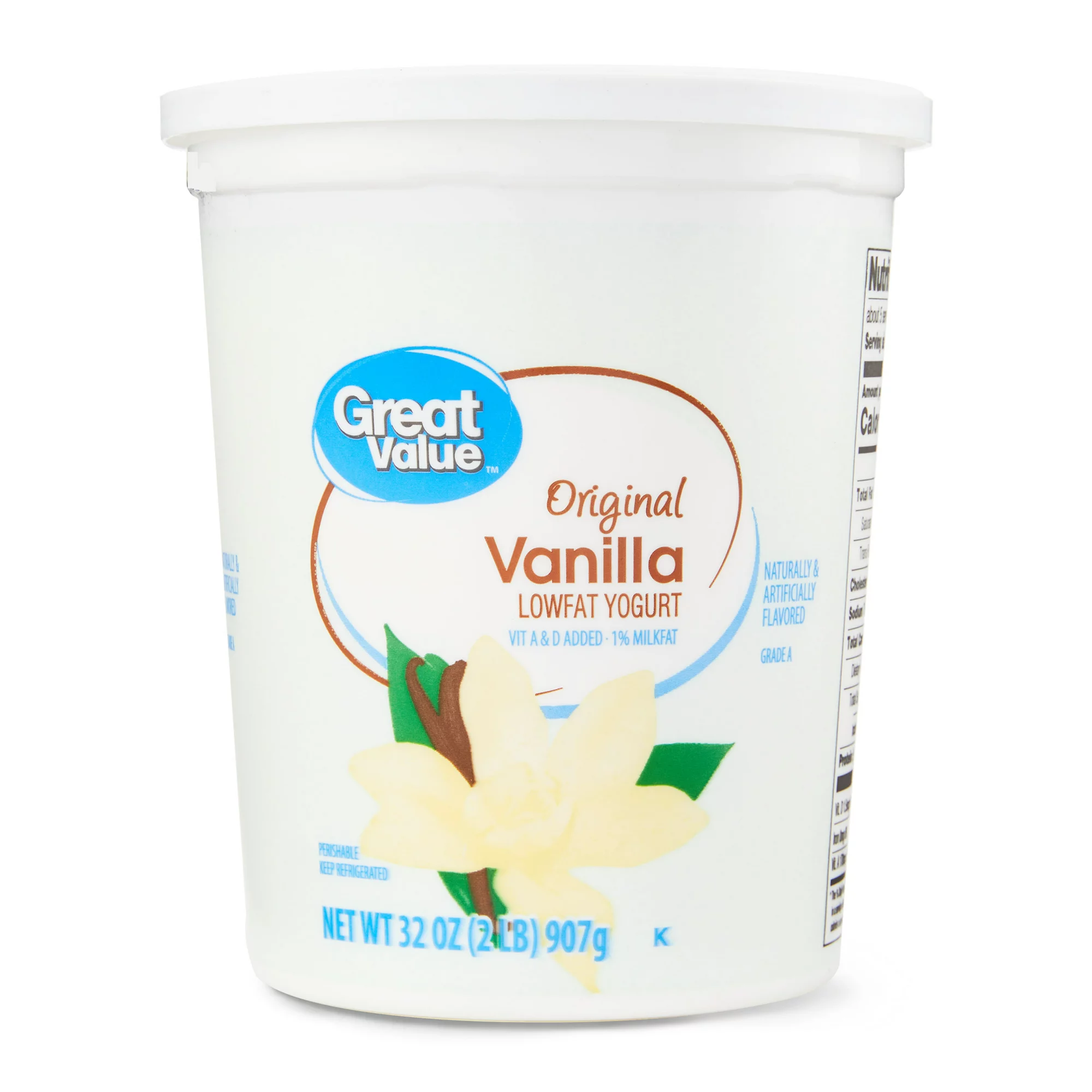 Check Halal, gluten-free status of Great Value Original Vanilla Lowfat Yogurt, 32 oz, Install ...