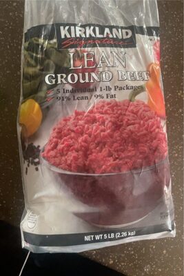 Kirkland Signature Lean Ground Beef, 91% Lean, 1 lb Chub, 5 ct is not ...