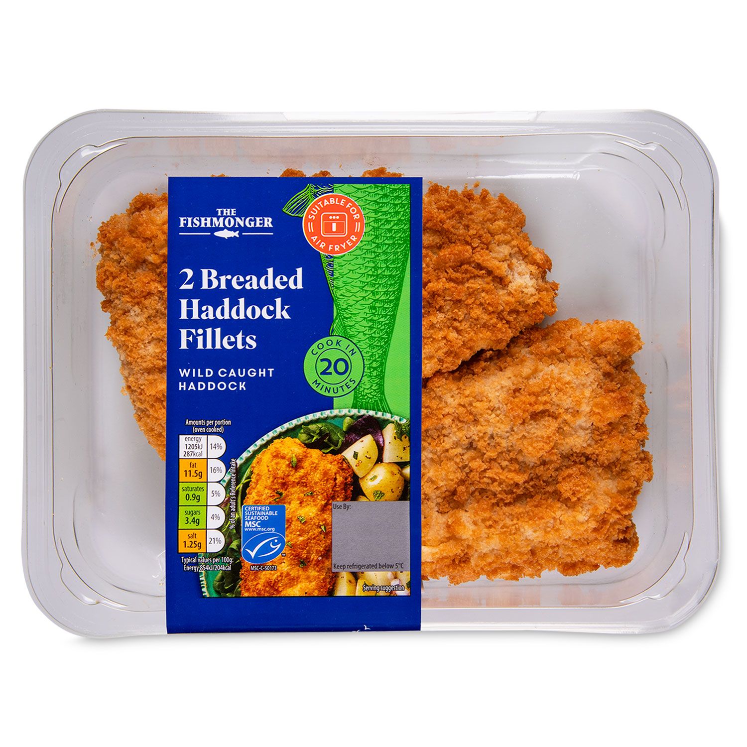 The Fishmonger Breaded Haddock Fillets 300g is Halal, Install Mustakshif