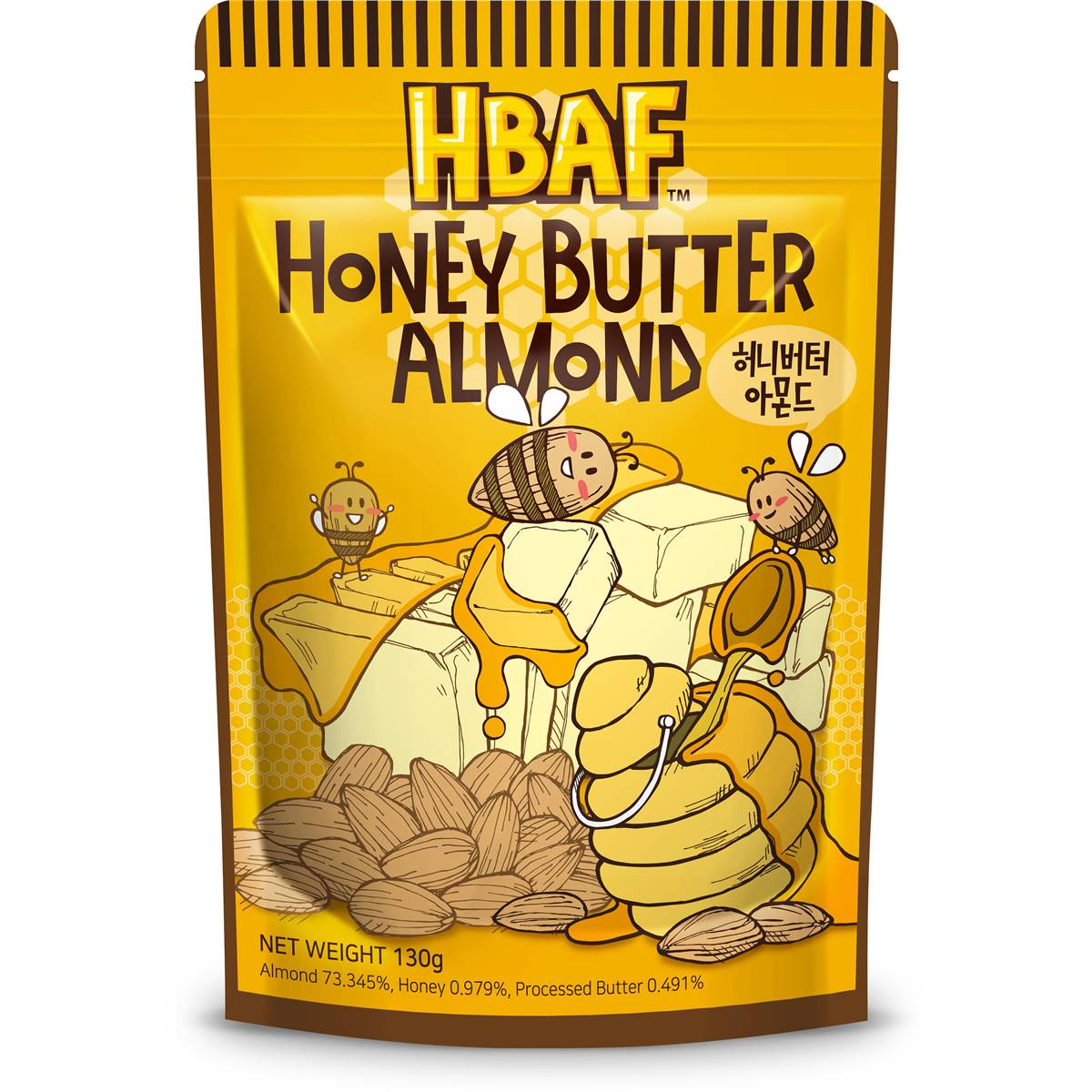 Hbaf Honey Butter Almond 130G - Abholic