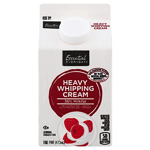 Essential Everyday Heavy Whipping Cream 36% Milkfat Pint 473ml is Halal ...