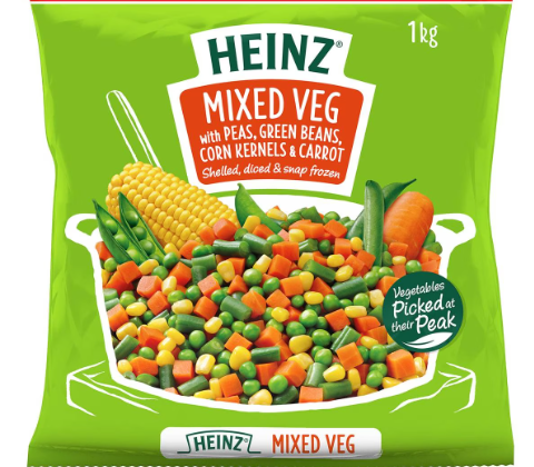 Heinz Mixed Vegetables 1kg is halal suitable | Halal Check