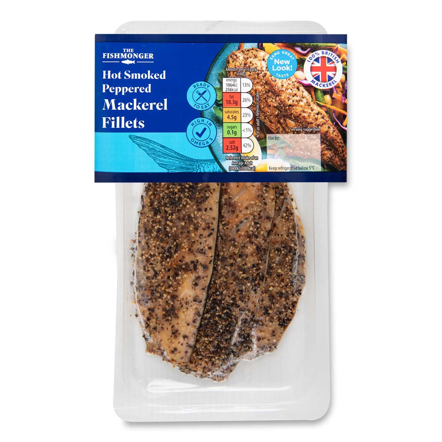 The Fishmonger Hot Smoked Black Pepper Mackerel Fillets 200g is Halal ...