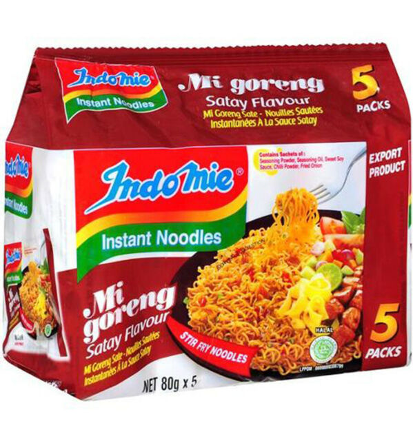 Check Halal status of Indomie Mi Goreng Instant Noodles Satay 5 Pack ...
