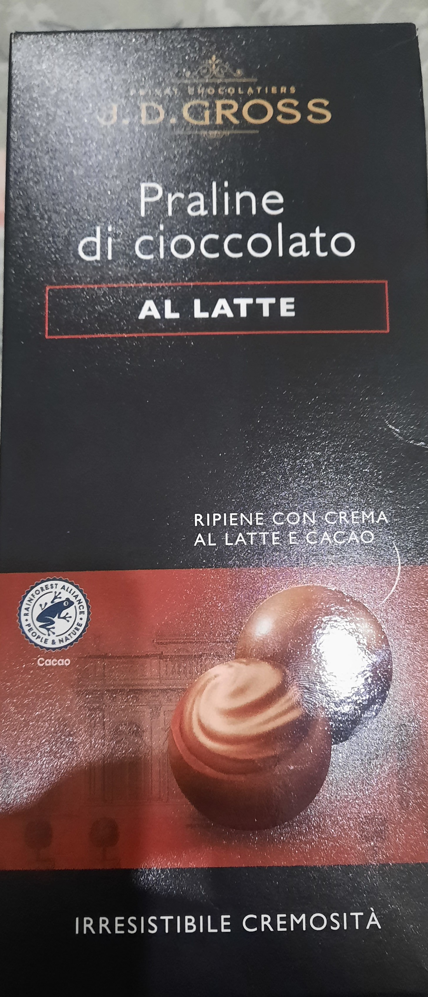 Check Halal, gluten-free status of J.D. Gross Praline di cioccolato Al ...