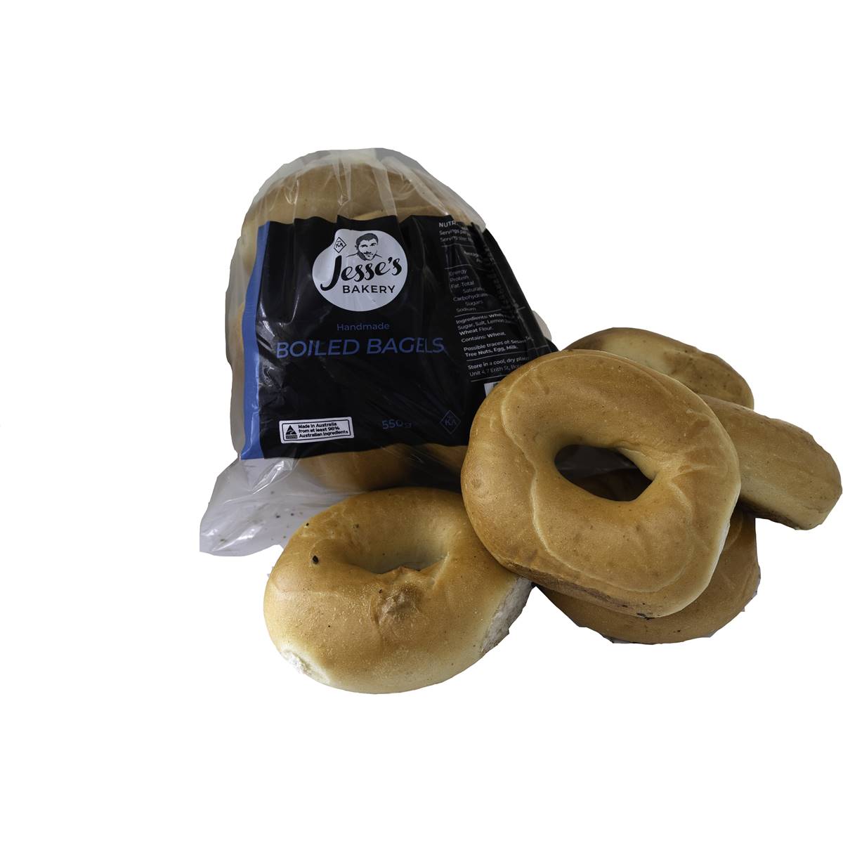 Jesse'sbakery Jesse's Bakery Boiled Bagels Handmade 550g is halal ...