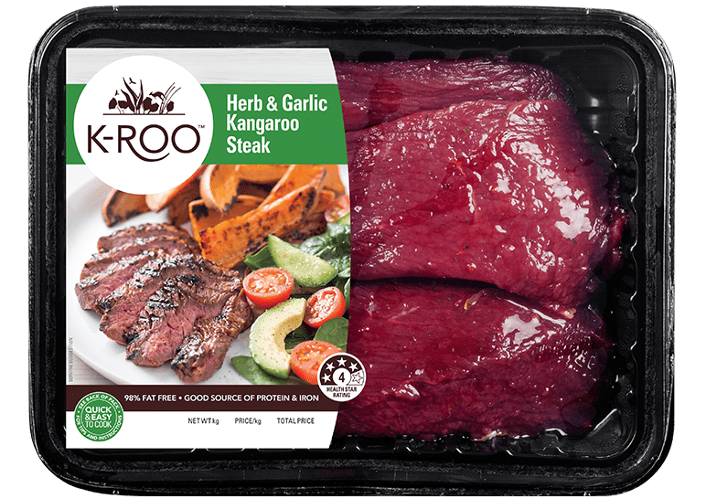 Check Halal, gluten-free status of K-Roo HERB & GARLIC KANGAROO STEAK ...