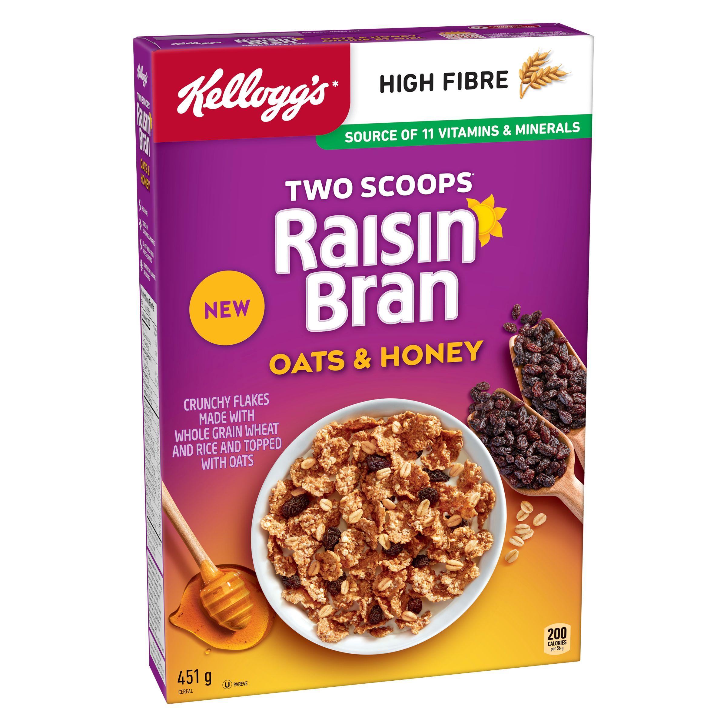 Check Halal, kosher status of Kellogg's Two Scoops Raisin Bran Oats ...