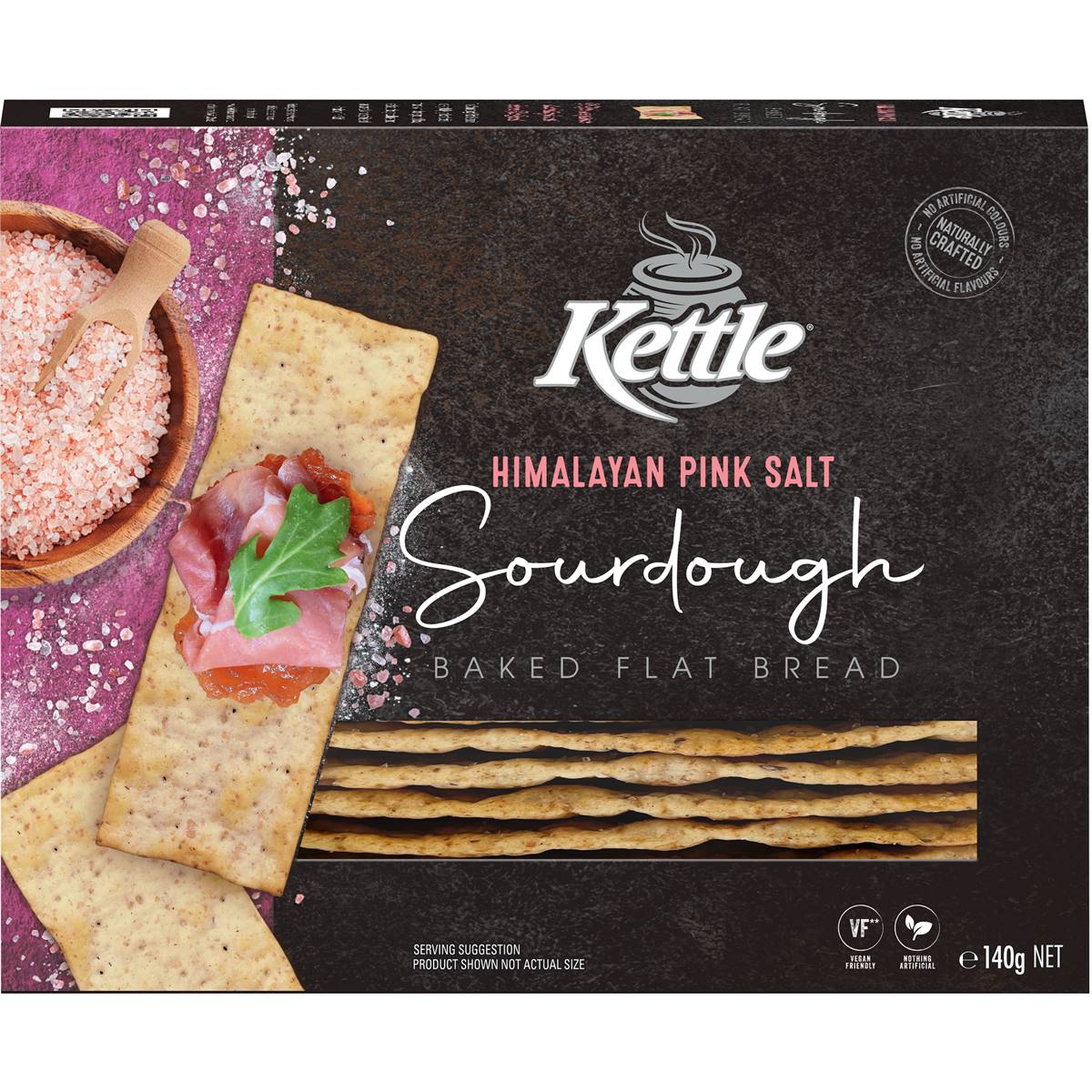 Kettle Sourdough Baked Flat Bread Himalayan Pink Salt 140g is Halal ...