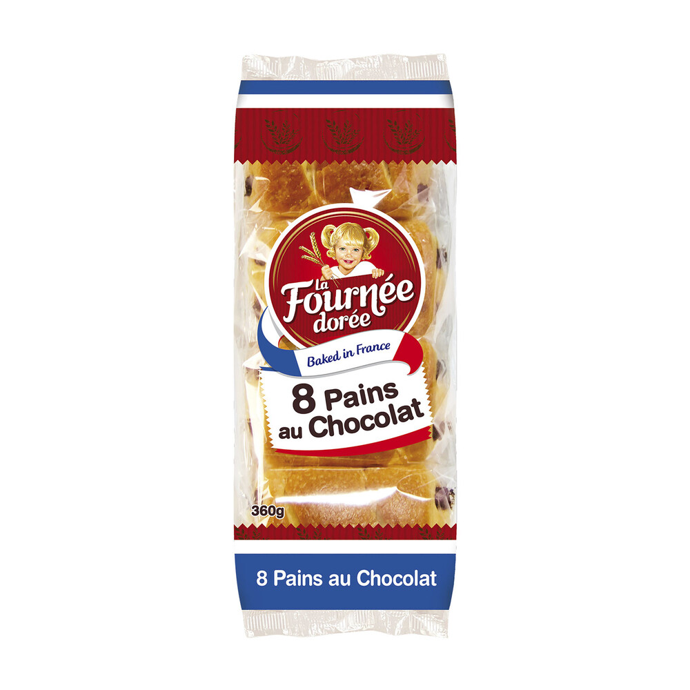 La Fournée Dorée Pain Au Chocolat 8 Pack | 360g is halal suitable ...