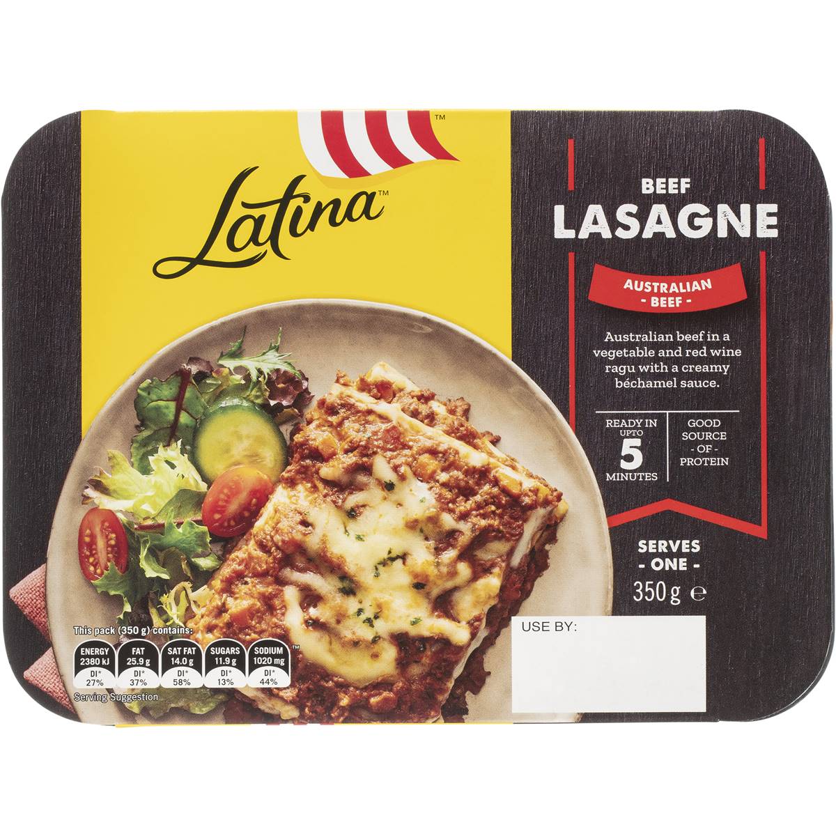 Latina Fresh Beef Lasagne 350g is not Halal, Install Mustakshif