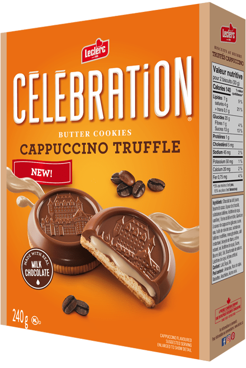 Leclerc CÉLÉBRATION BUTTER COOKIES CAPPUCCINO TRUFFLE 240g is not halal ...