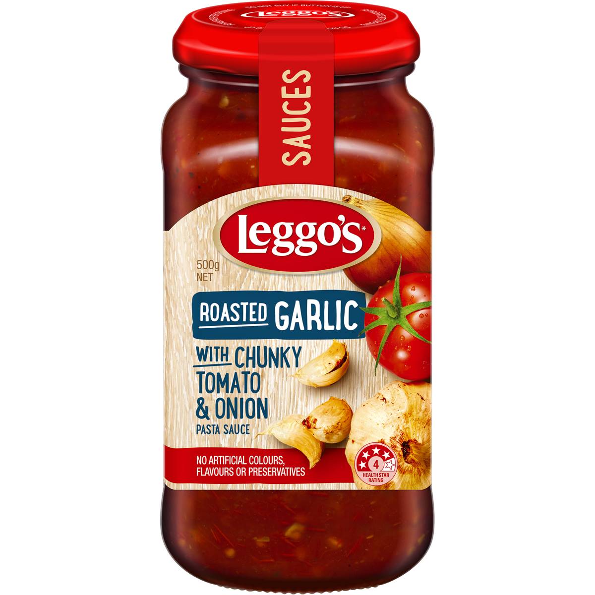 Leggos Leggo's Roasted Galic - Chunky Tomato & Onion Pasta Sauce 500g ...