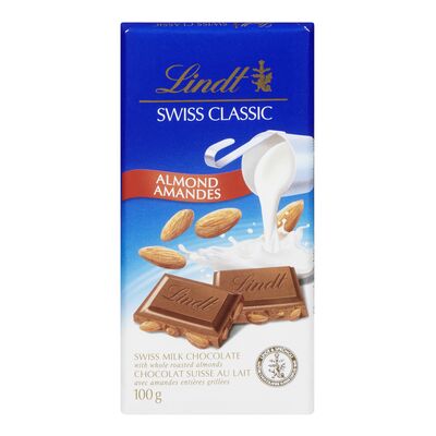 Lindt Almond Milk Chocolate Bar Swiss Classic 100g is Halal, Install ...