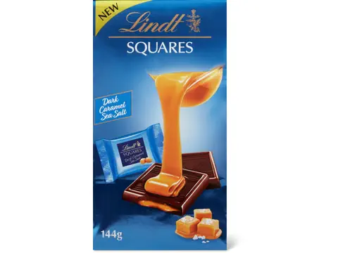 Lindt Squares Dark Caramel Sea Salt 144g is halal suitable | Halal Check