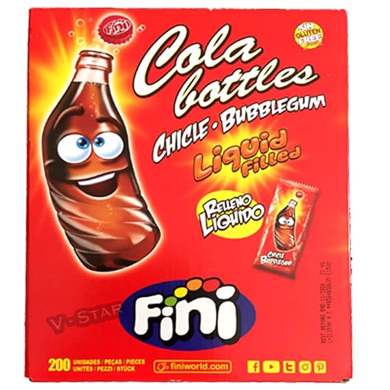 Fini Cola Bottles Bubble gum 5g x 200 pcs is not Halal, Install Mustakshif