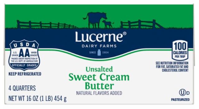 Check Halal, kosher status of Lucerne Unsalted Sweet Cream Butter 454g ...