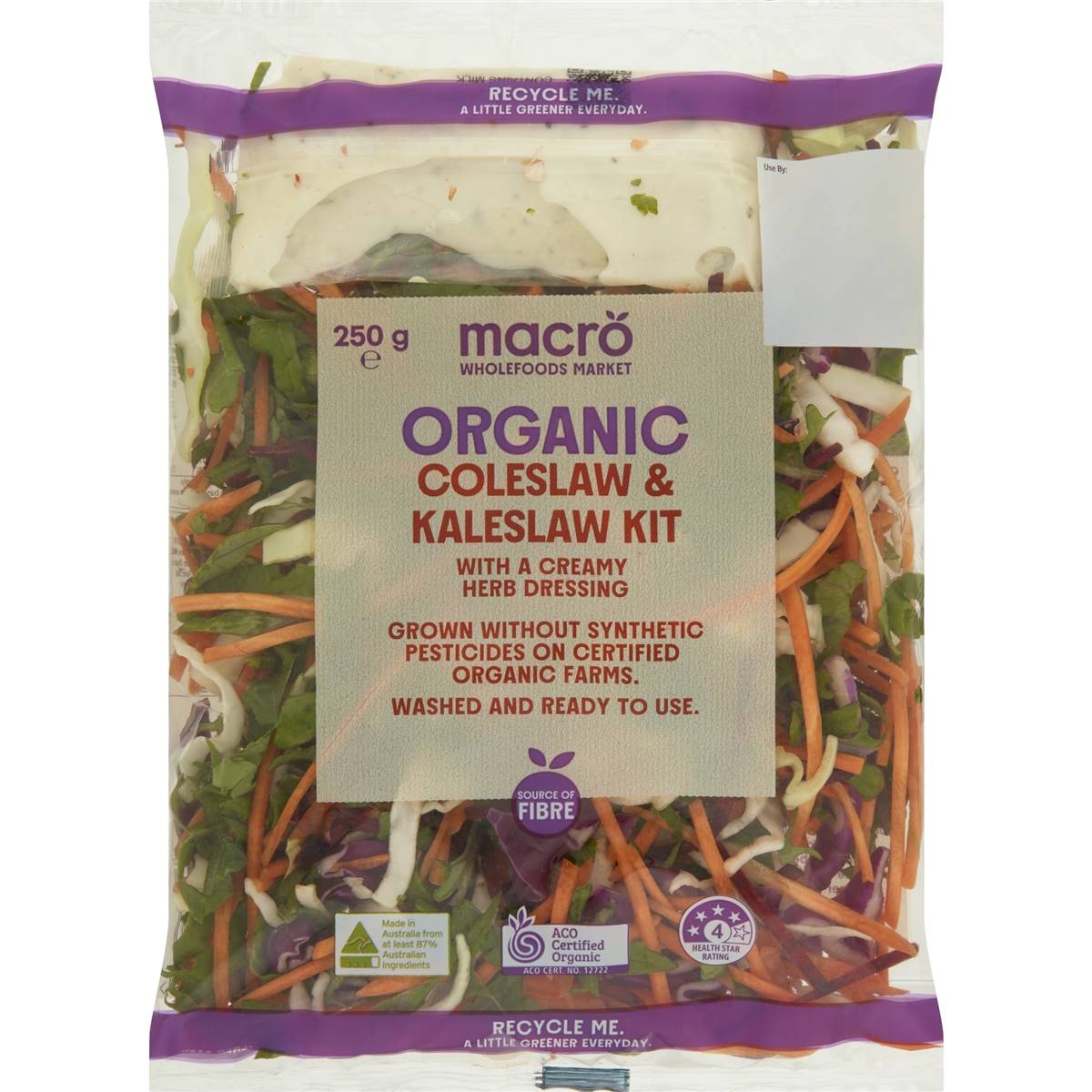 Macro Organic Coleslaw & Kale Slaw Kit 250g is Halal, Install Mustakshif