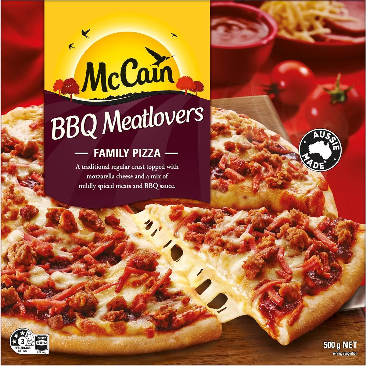 Check Halal status of Mccain Pizza Meatlovers Bbq 500g, Install Mustakshif