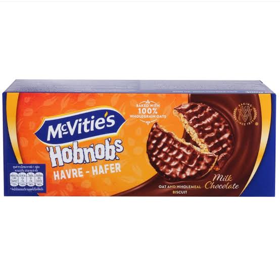 Mcvitie s Mcvities Hob Nobs Oat and Wholemeal Milk Chocolate Biscuit ...