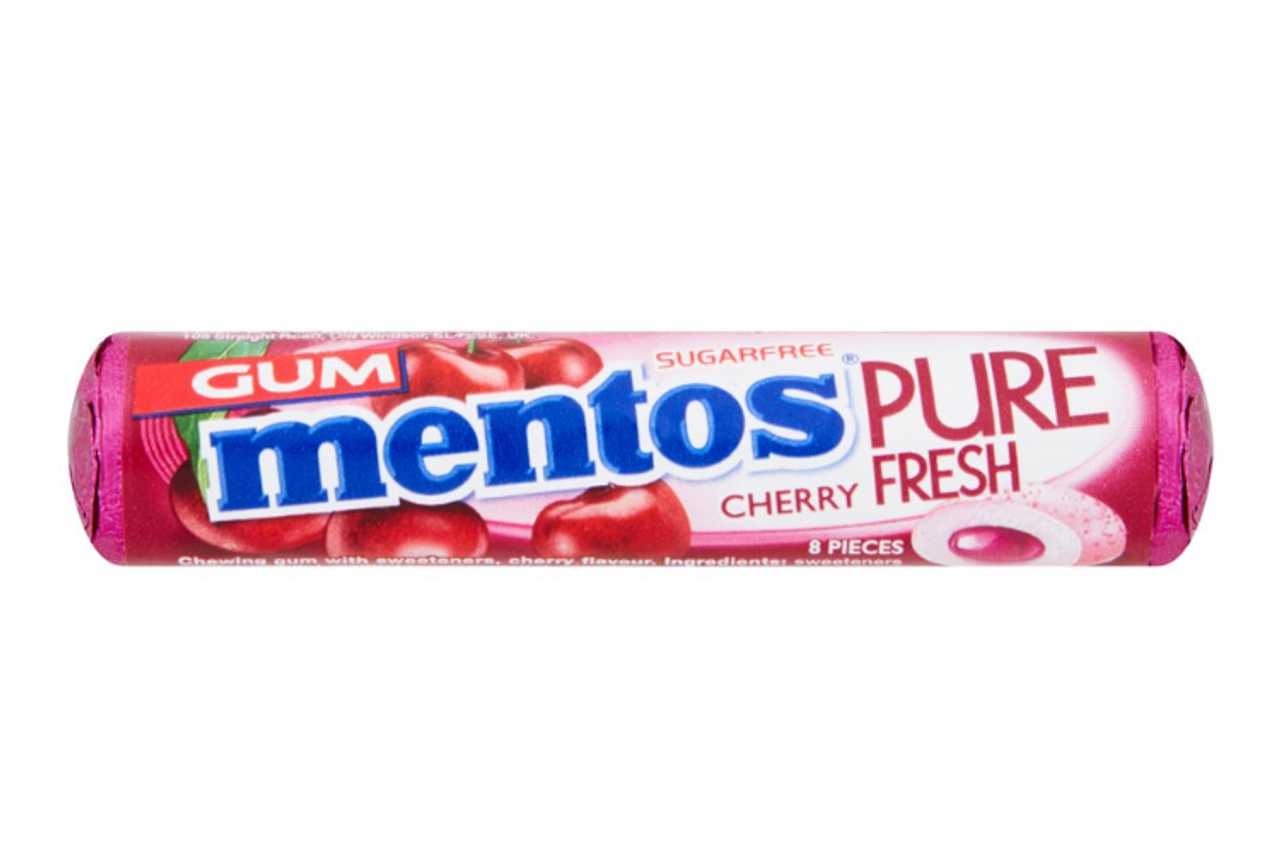 Check Halal status of Mentos Gum Pure Fresh Cherry 8 Piece Roll (Pack ...