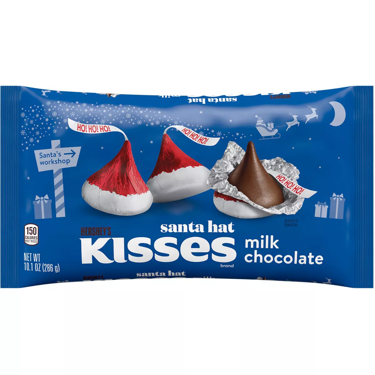 Hershey's Kisses Christmas Milk Chocolate Santa Hat Candy - 10.1oz is ...