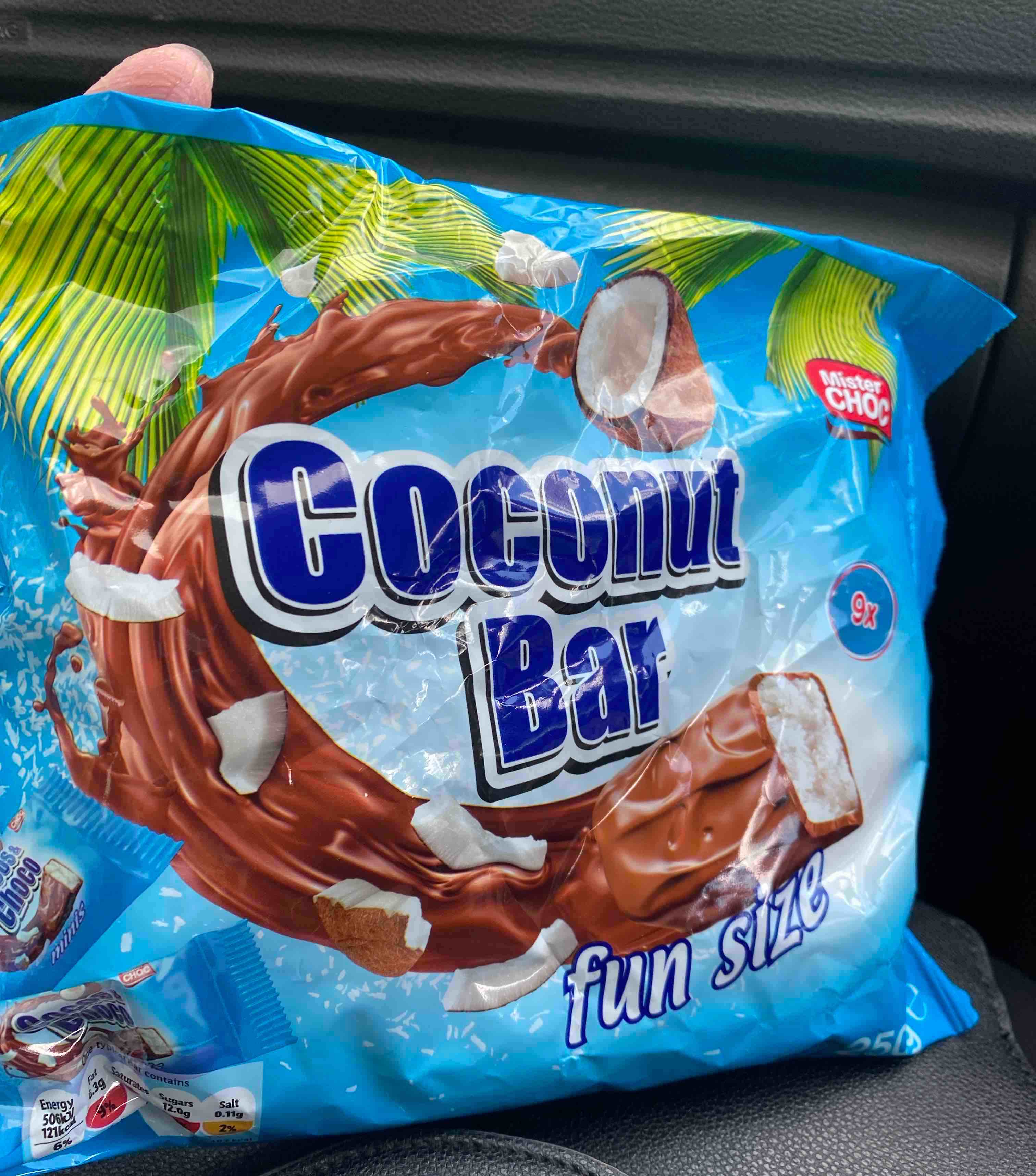 ハラールをチェックステータスMister Choc ミスターチョコミスターココナッツバー ミニサイズ 250g Mustakshifをインストール